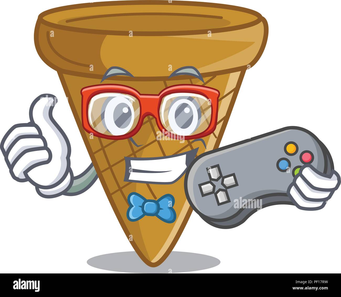 Gamer empty wafer cone for ice cream character Stock Vector Image & Art ...