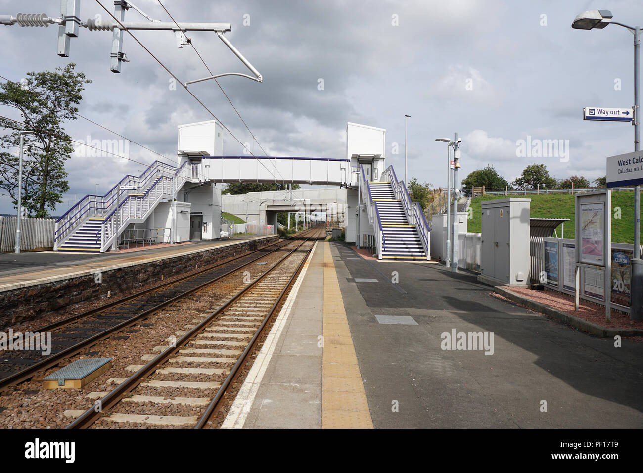 Newly re-built West Calder Railway Station in West Calder West Lothian ...