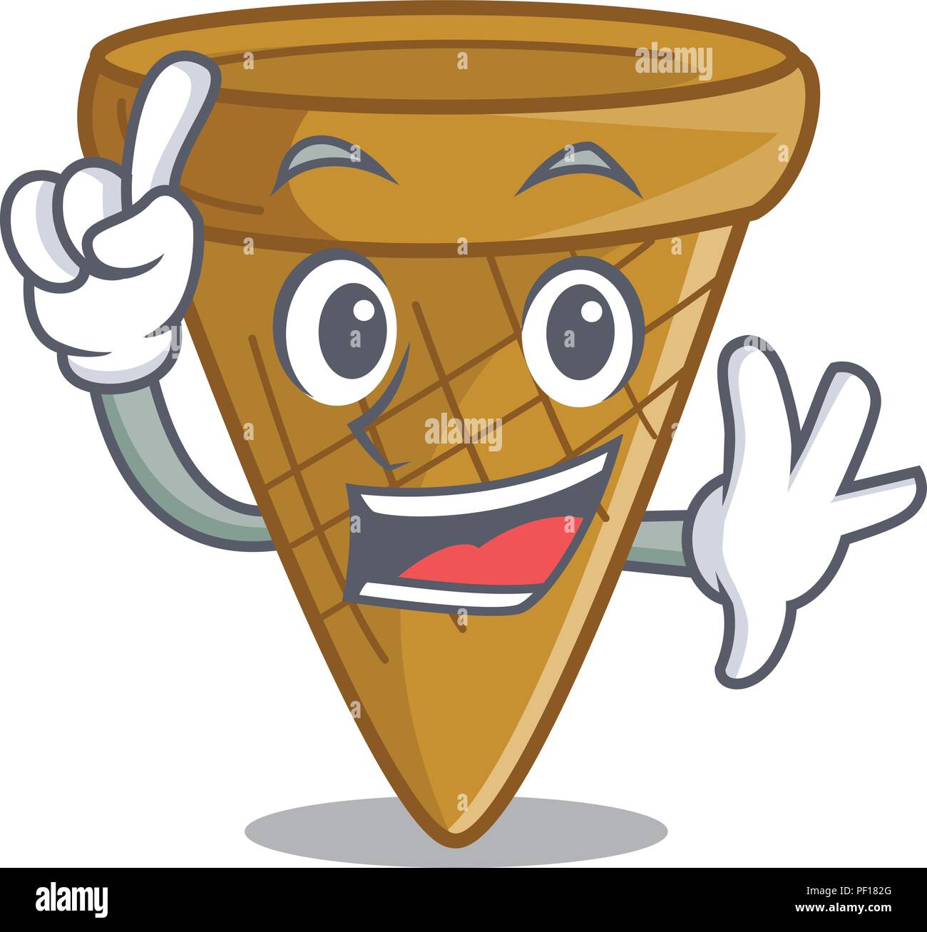 Finger sweet wafer cone isolated on maskot Stock Vector Image & Art - Alamy