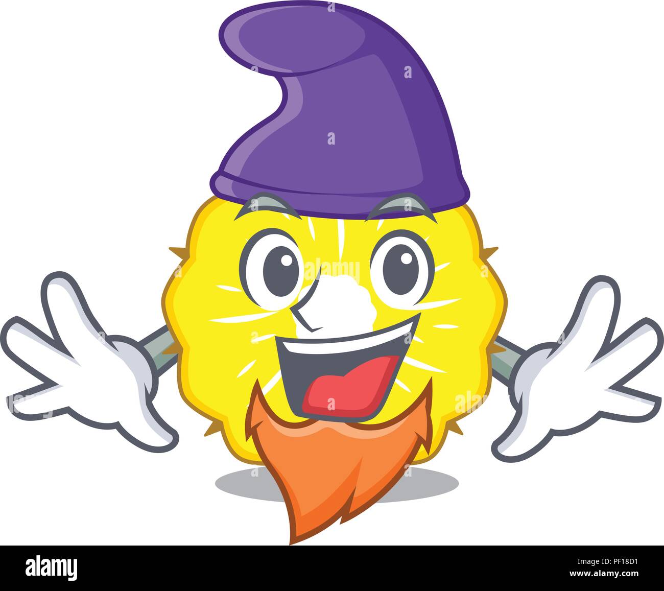 Elf pineapple slice character cartoon Stock Vector Image & Art - Alamy