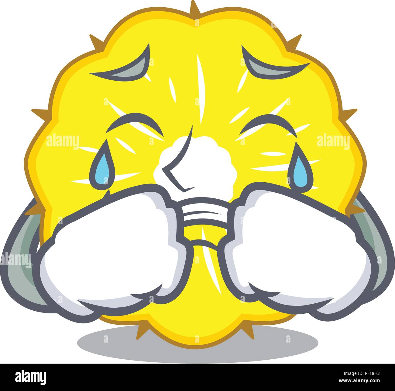 Crying pineapple slice fruit isolated on cartoon Stock Vector Image ...