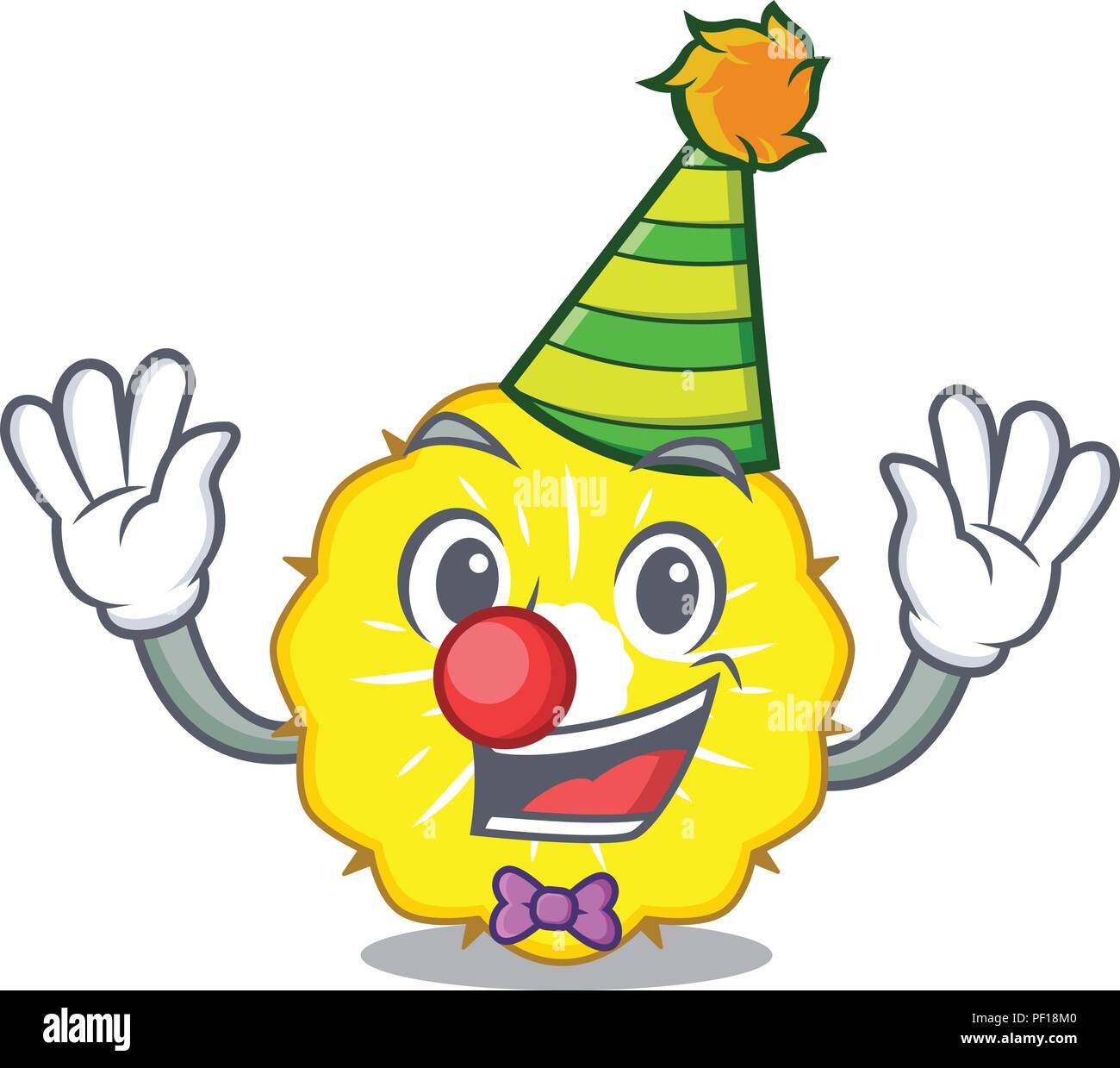 Clown pineapple slice isolated on mascot Stock Vector Image & Art - Alamy