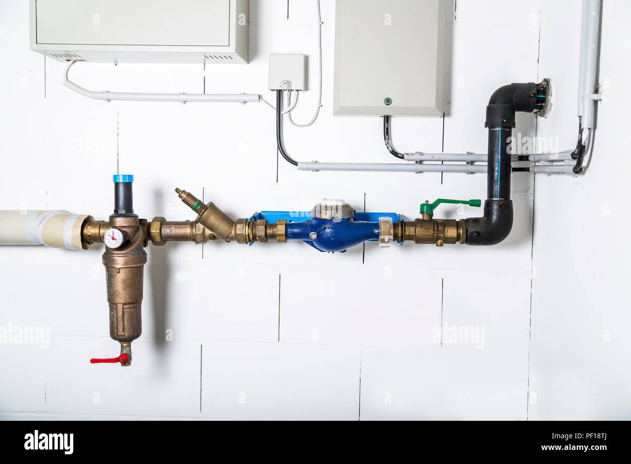 Sanitary equipment water meter pipeline hi-res stock photography and ...