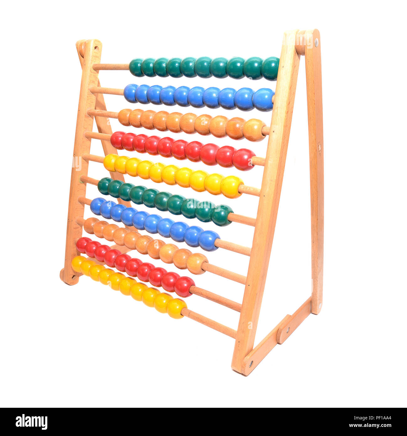 wooden abacus isolated on white Stock Photo - Alamy