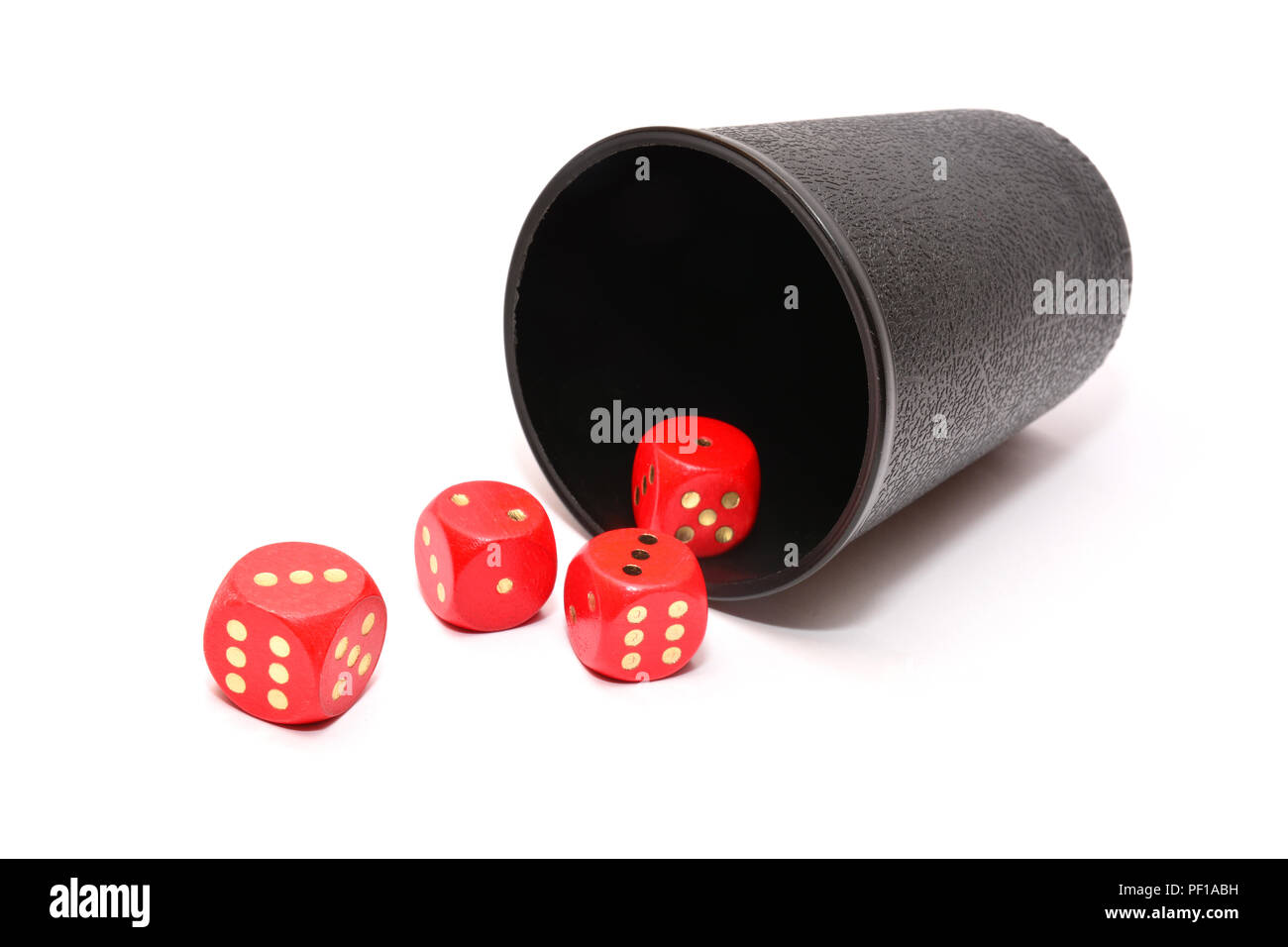 roll of the dice over white background Stock Photo - Alamy