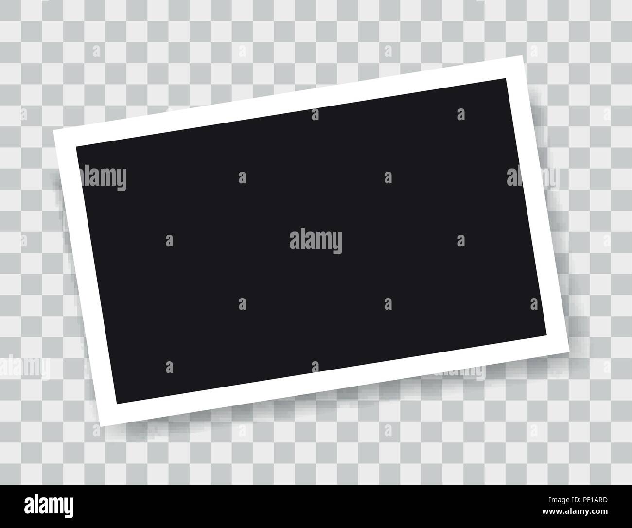 Realistic photo frame, vector illustration on transparent background ...