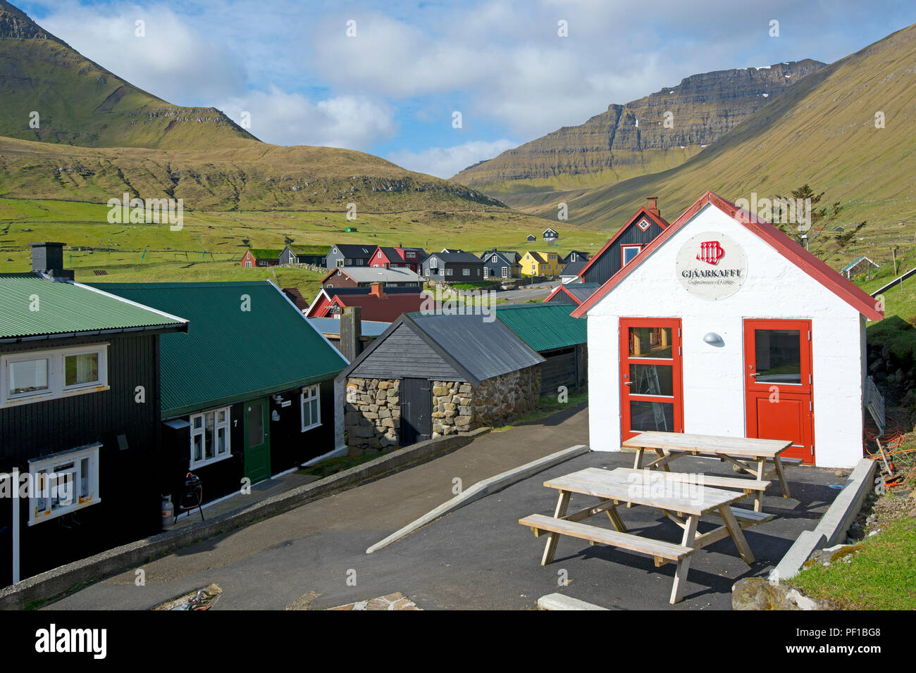 Village of Gjogv, Faroe Islands, Denmark Stock Photo - Alamy