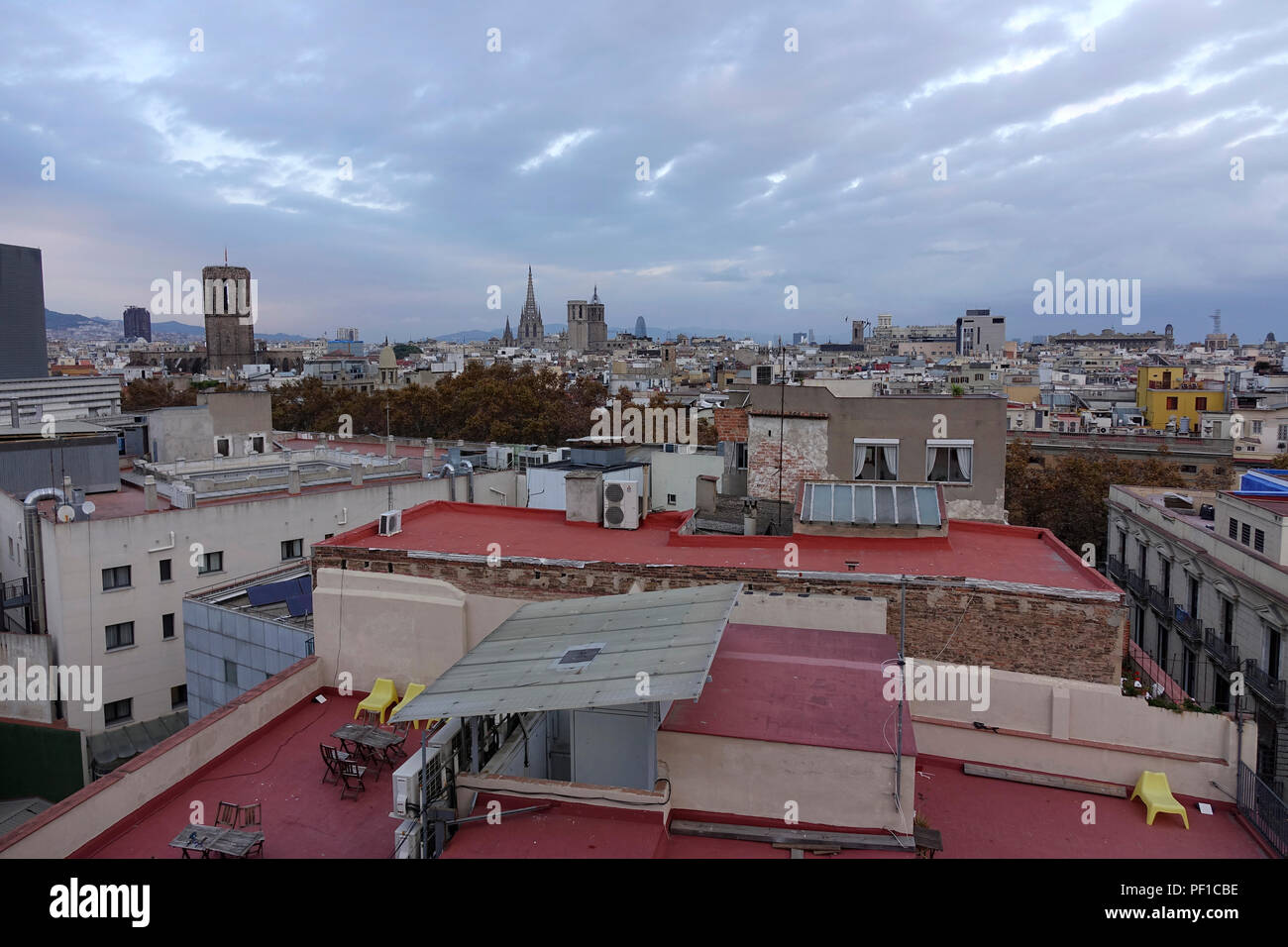 Barcelona cityscape skyline hi-res stock photography and images - Alamy