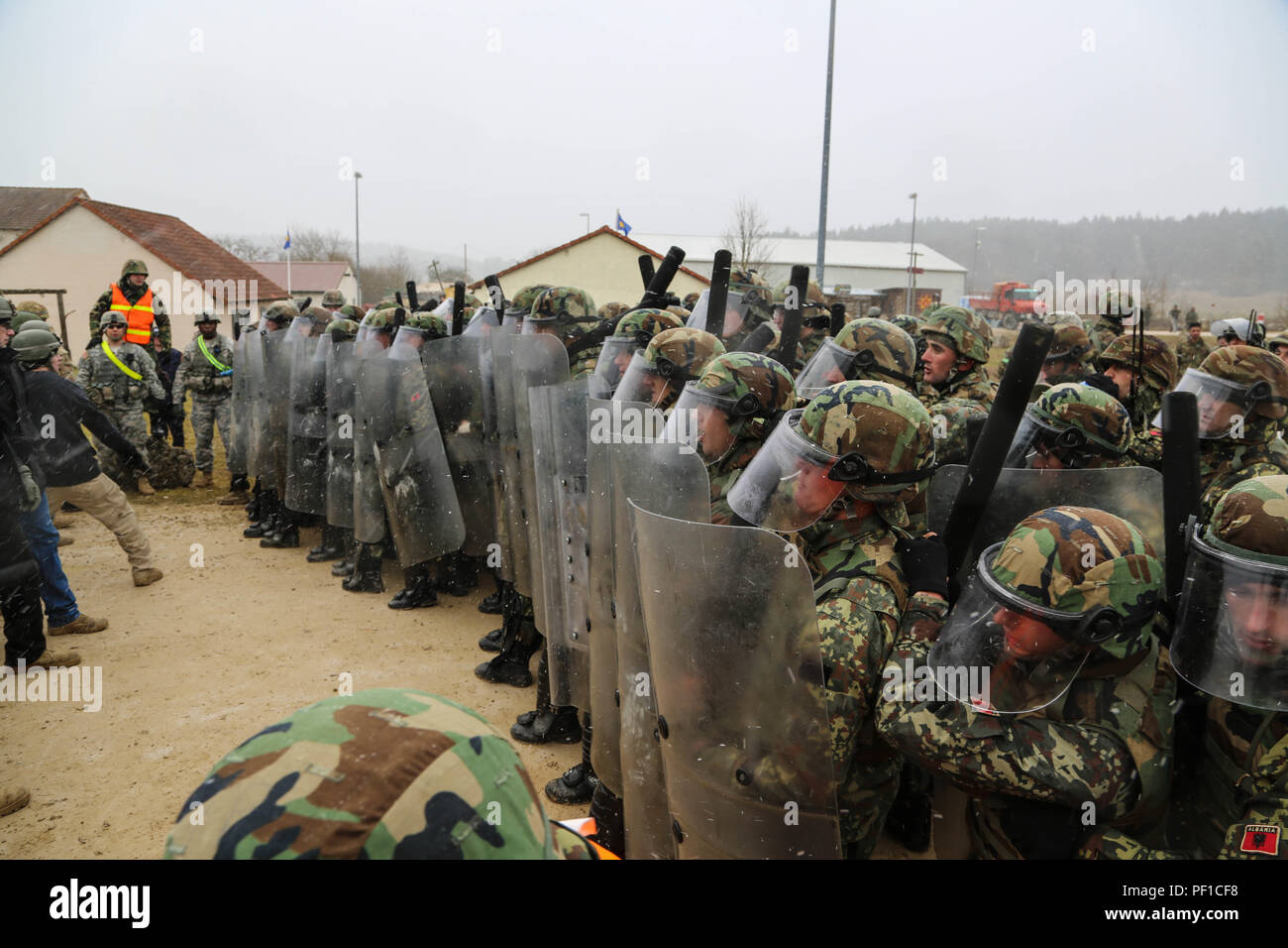 Albanian soldiers clash with U.S. Soldiers of 1st Battalion, 4th ...