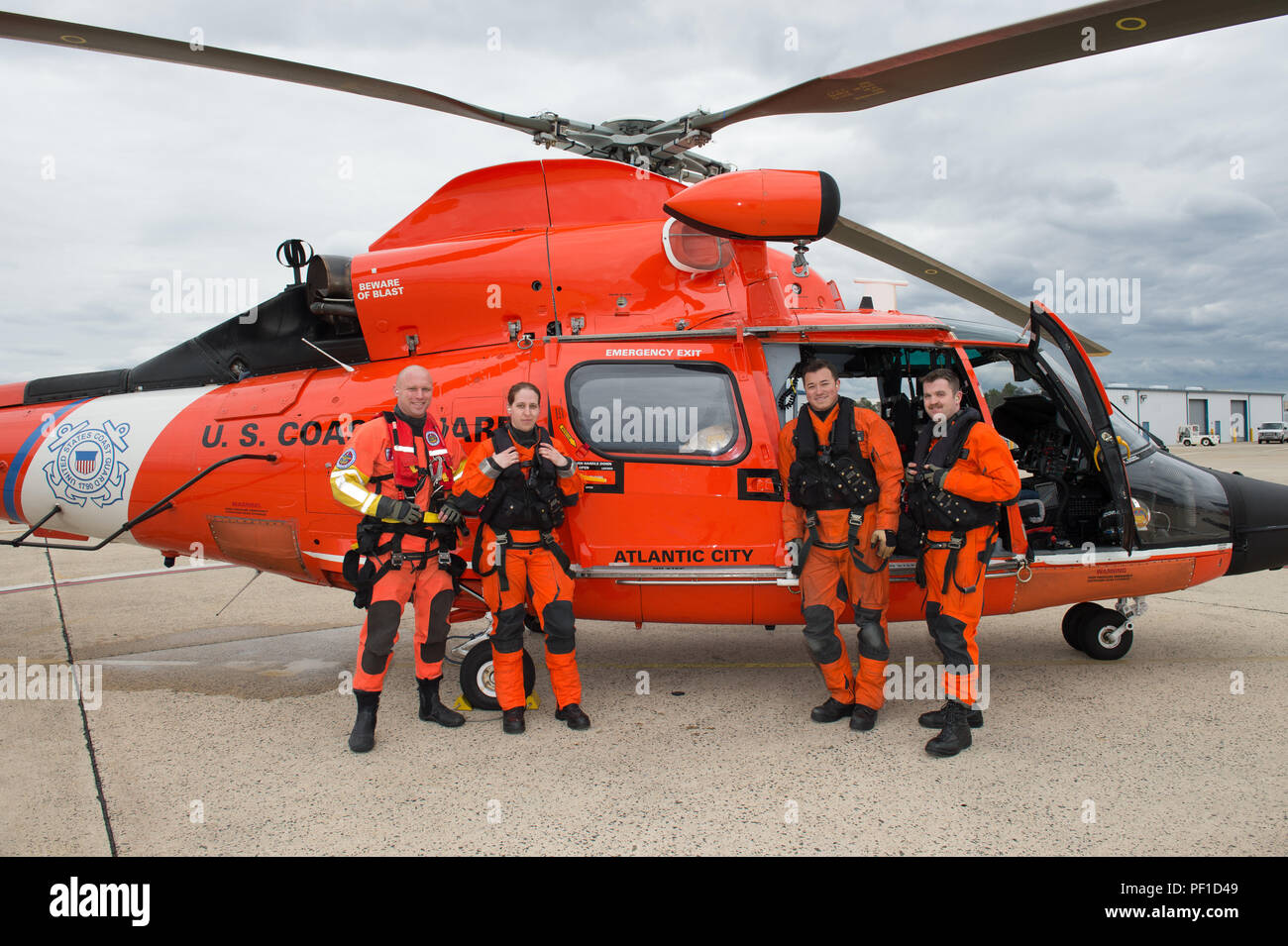A helicopter crew from Coast Guard Air Station Atlantic City, N.J ...