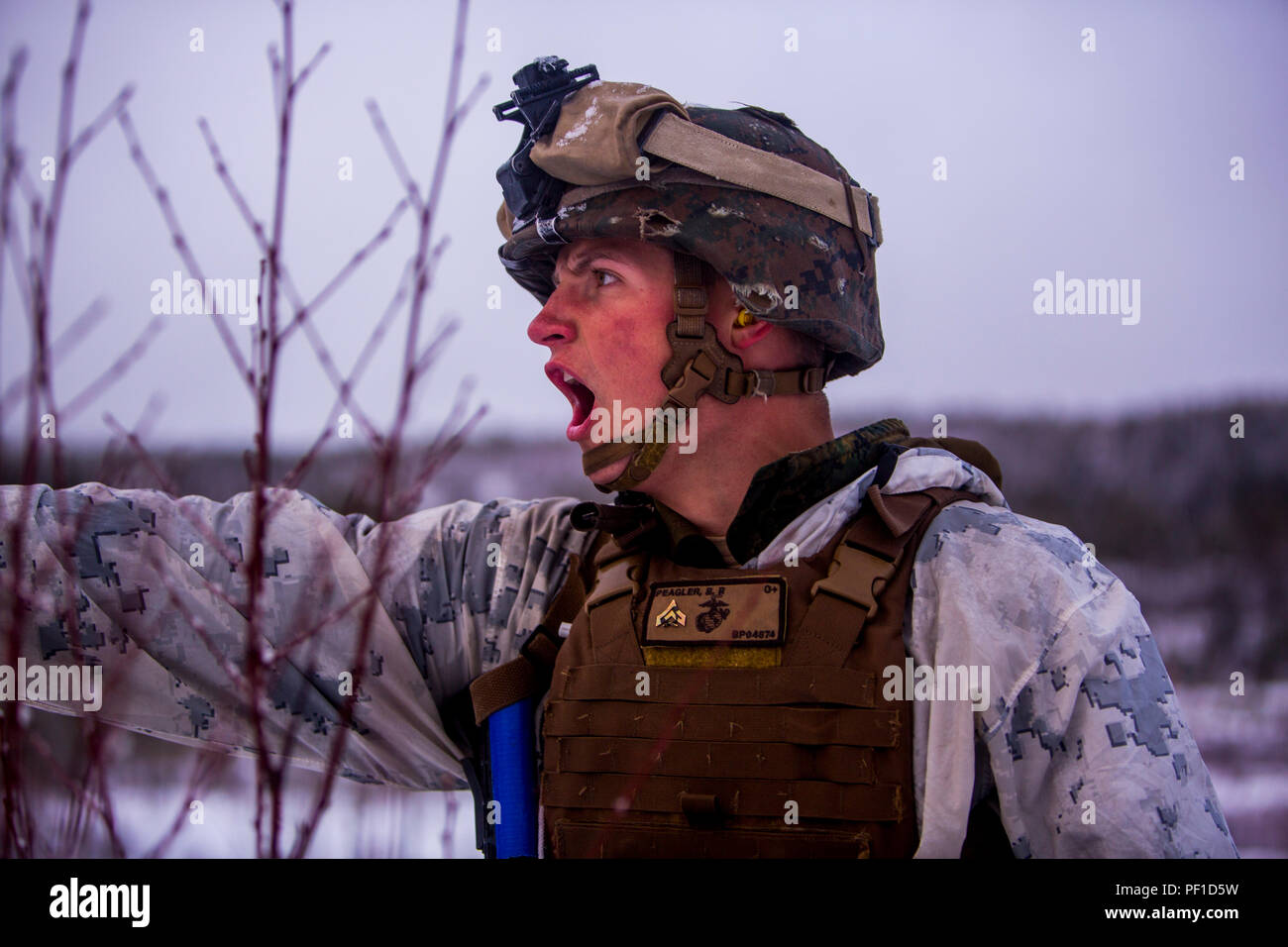 U.S. Marine Corps Cpl. Benjamin Peagler, India Company, 3rd Battalion ...