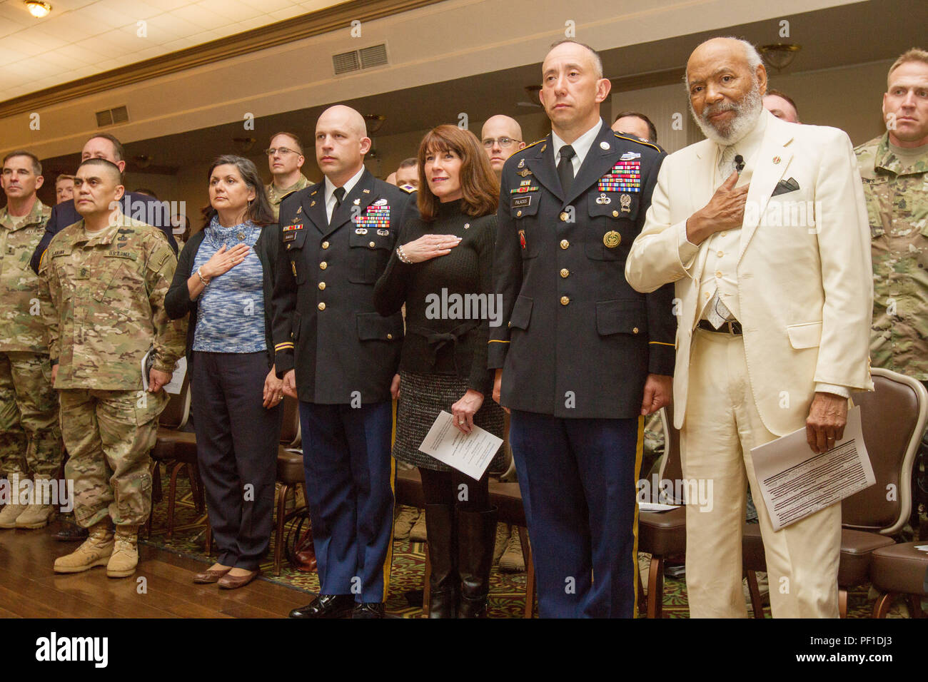 James H. Meredith (right), a prominent civil rights activist, stands ...