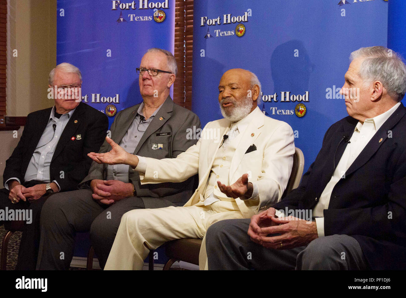 Civil rights activist James H. Meredith and veterans Gary L. Hackbarth ...
