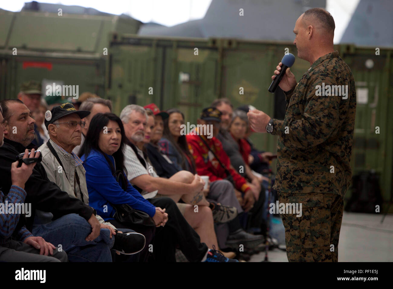 U.S. Marine Corps Col. Ian Clark, Commanding Officer of MCAS Camp ...