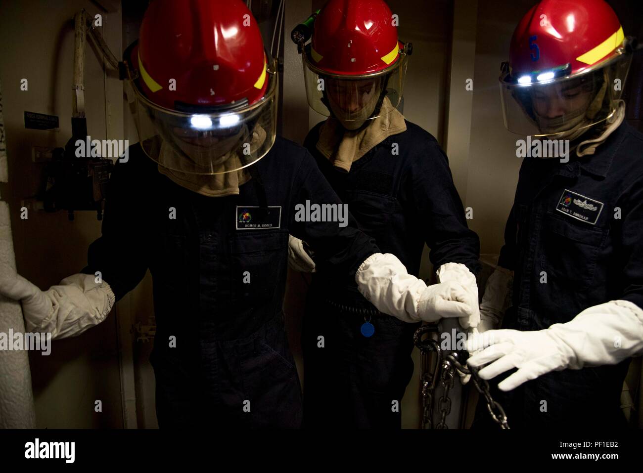 160225-N-MJ645-224 EAST CHINA SEA – (Feb. 25, 2016) - Sailors aboard ...