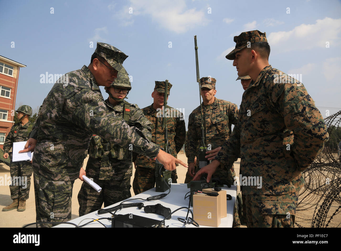 Chief of Staff for the Republic of Korea (ROK) Marines reviews and ask ...
