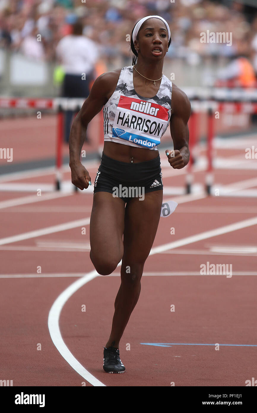 Kendra HARRISON of the USA wins the 100 metres hurdles at the 2018 ...