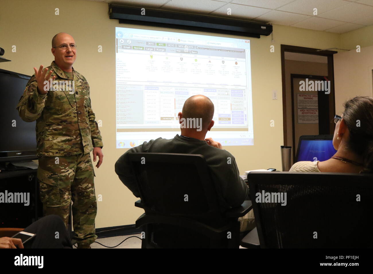 Lt. Col. Bentio demonstrates the Mission Analysis, Readiness & Resource ...