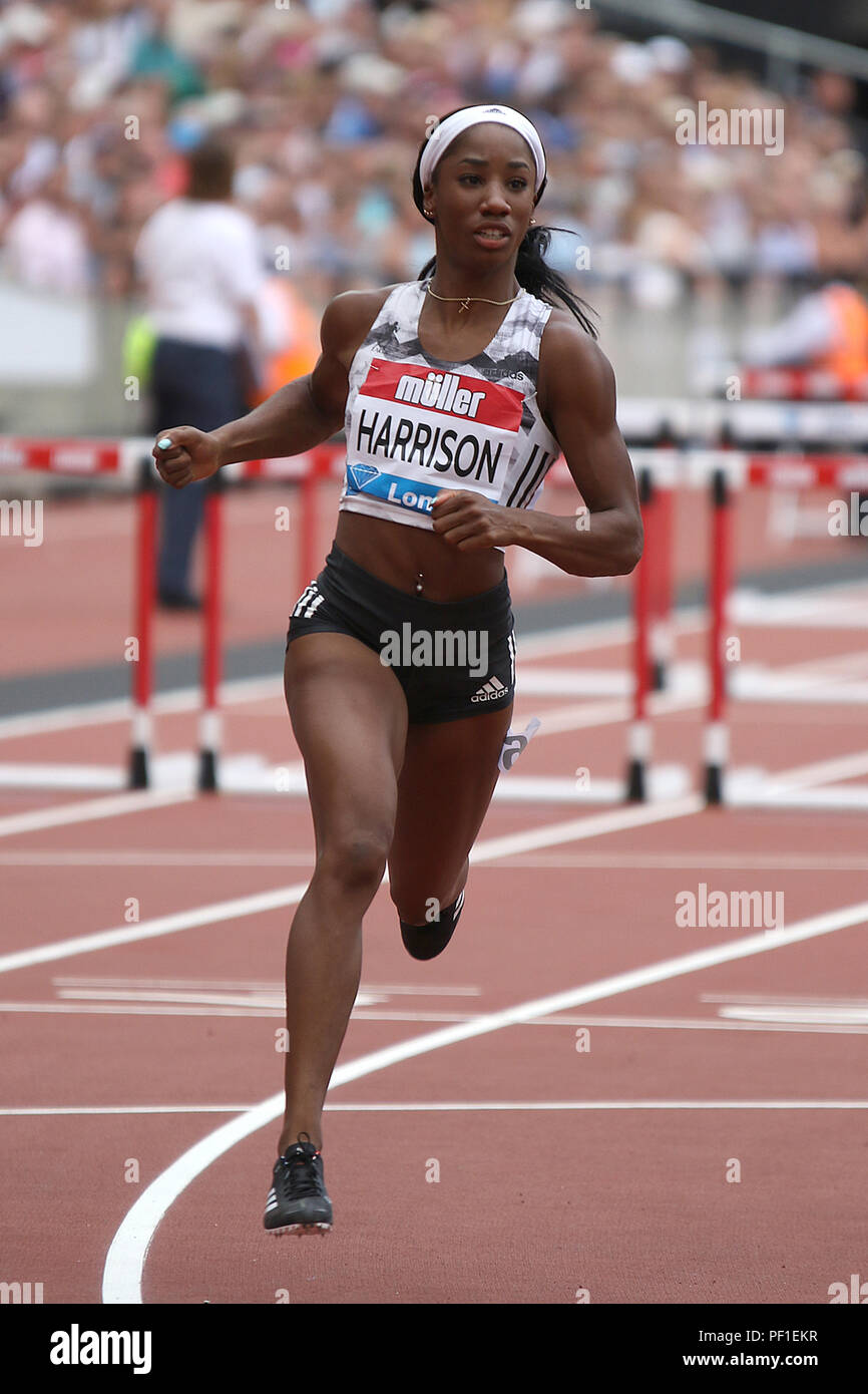 Kendra HARRISON of the USA wins the 100 metres hurdles at the 2018 ...