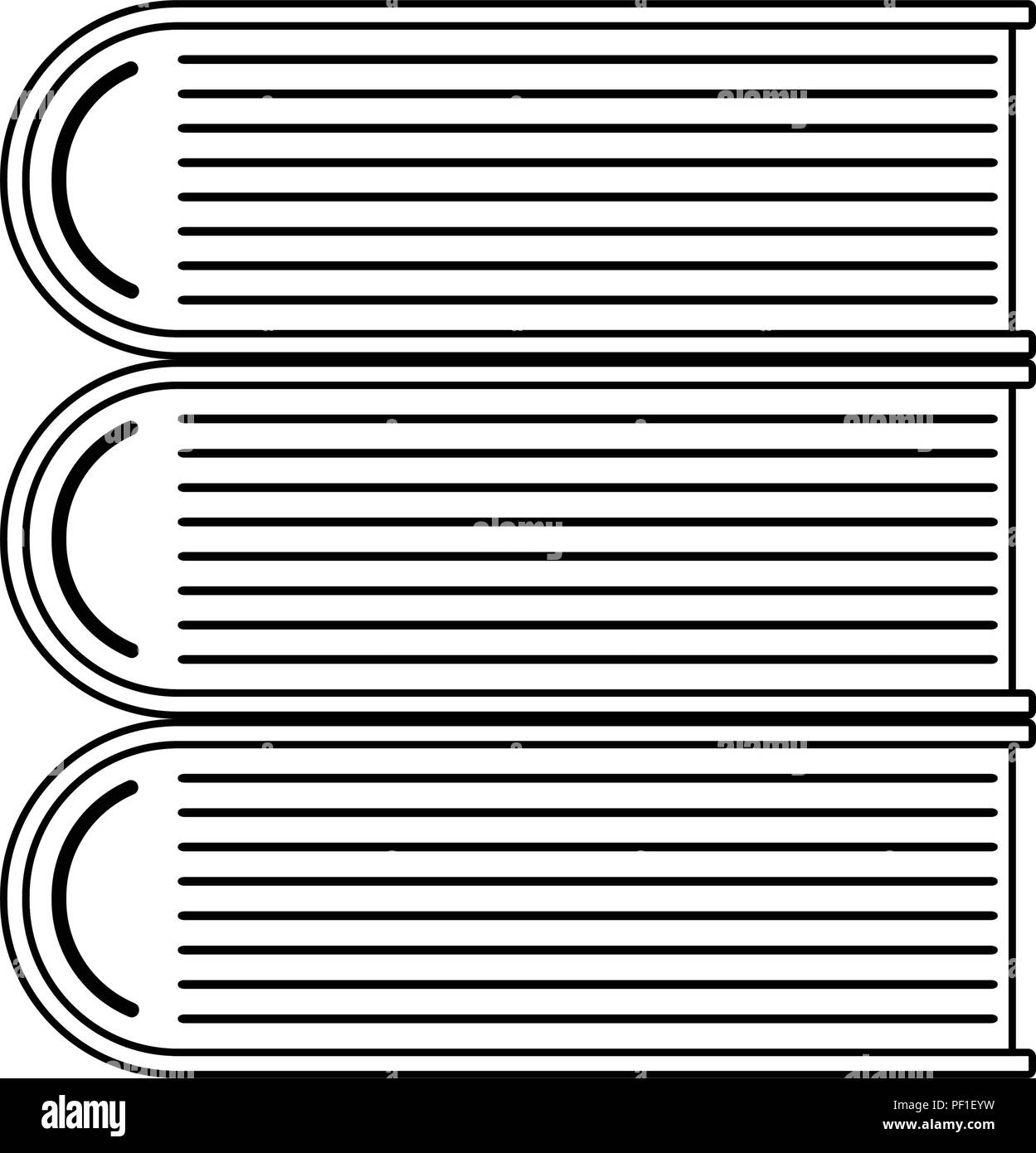 Stack of books icon. Thin line design. Vector illustration Stock Vector ...