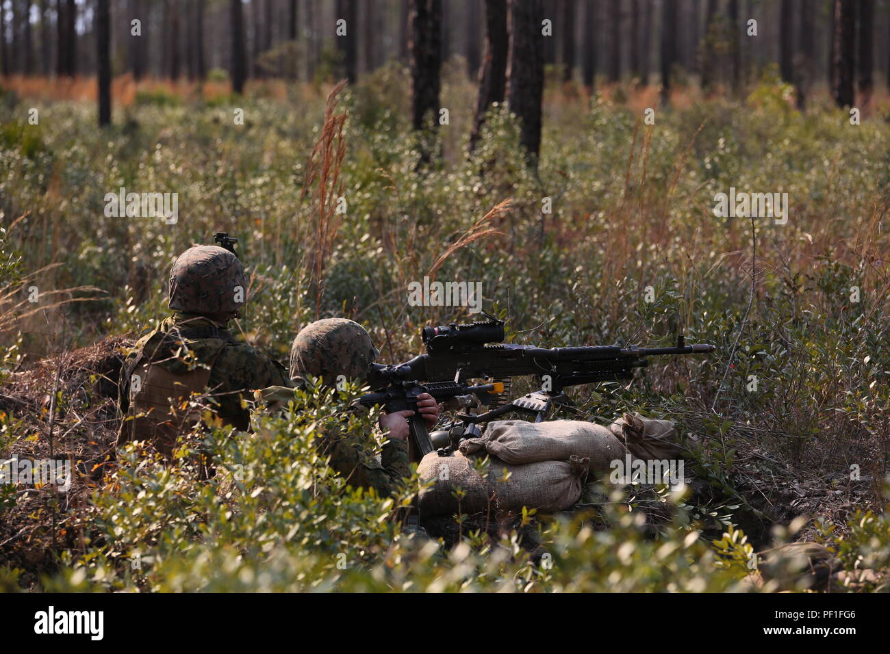 Marines with 3rd Battalion, 6th Marine Regiment, secure defensive ...