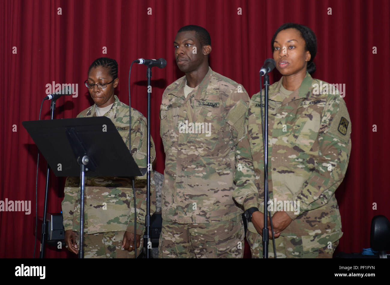 Cpl. Ulita Knight (right), Sgt. Abraham Henery (center) and Chief Warrant Officer 3 Darlene ...