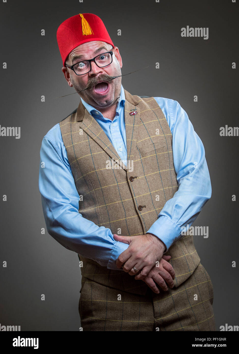 Carl Porter attends the fourth British Beard and Moustache Championships at the Empress Ballroom ...
