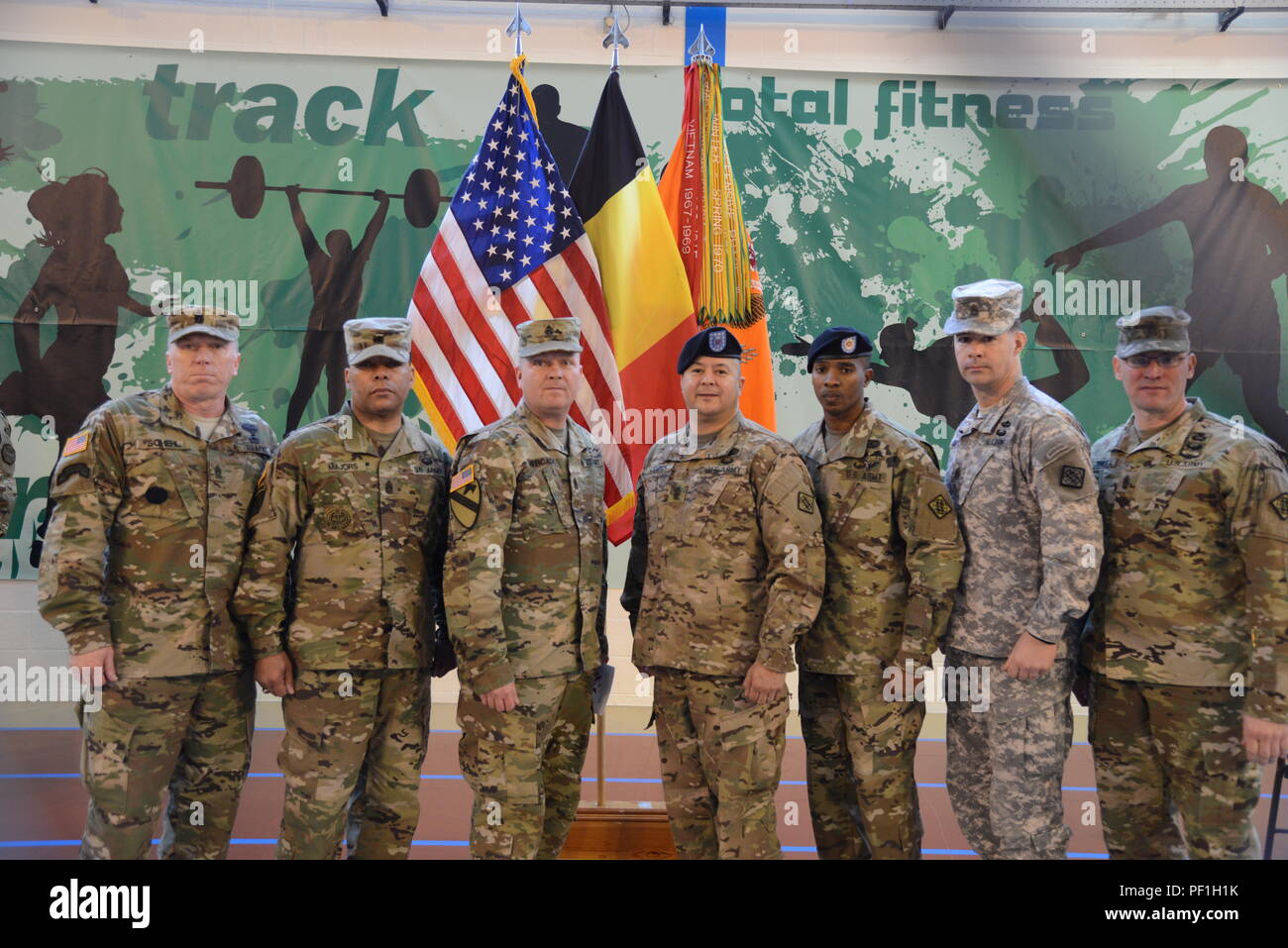 Group photo of Command Sgt. Maj., from left, Kevin Schell, 2nd Signal ...