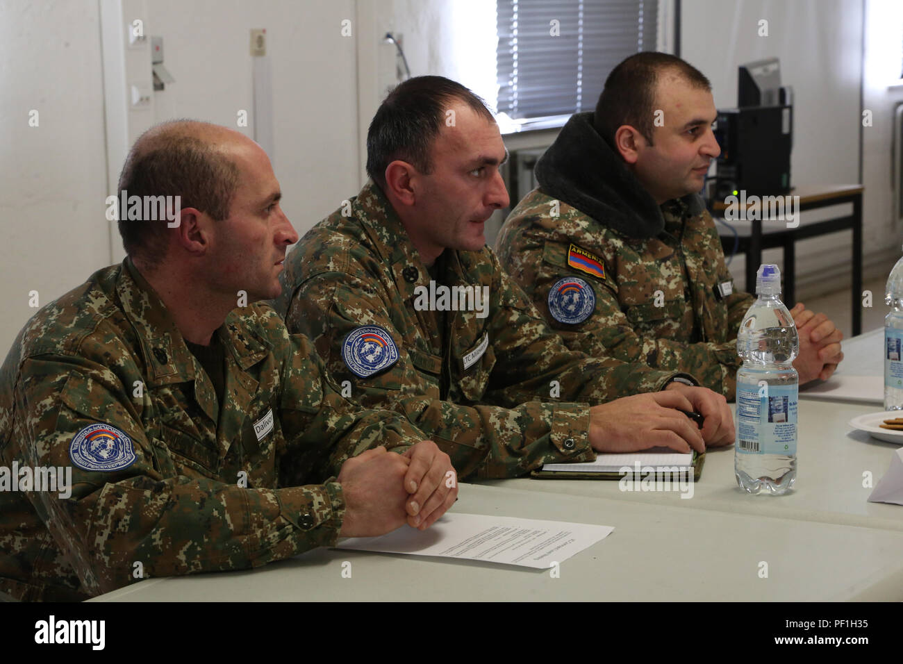 Armenian soldiers, of the Armenian Armed Forces Peace Keeping Brigade ...