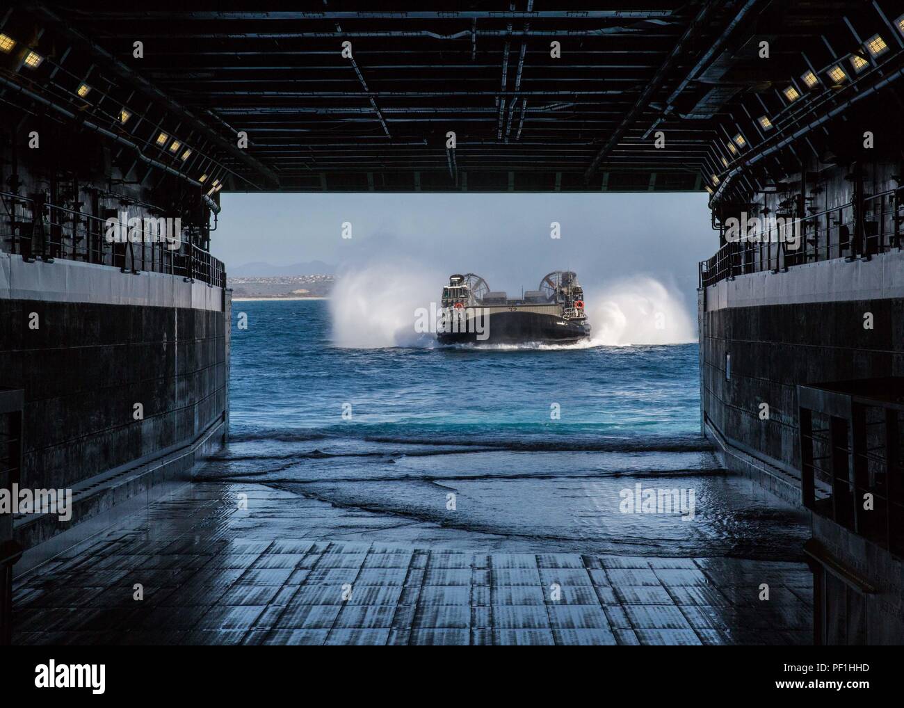 A U.S. Landing Craft Air Cushion with Assault Craft Unit Five ...