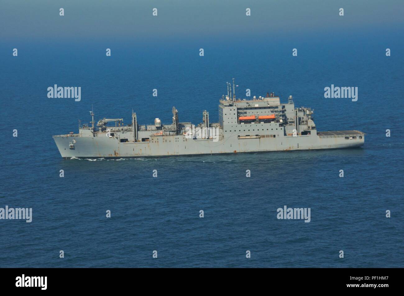 USNS Alan Shepard cruises in the North Arabian Gulf as the California ...
