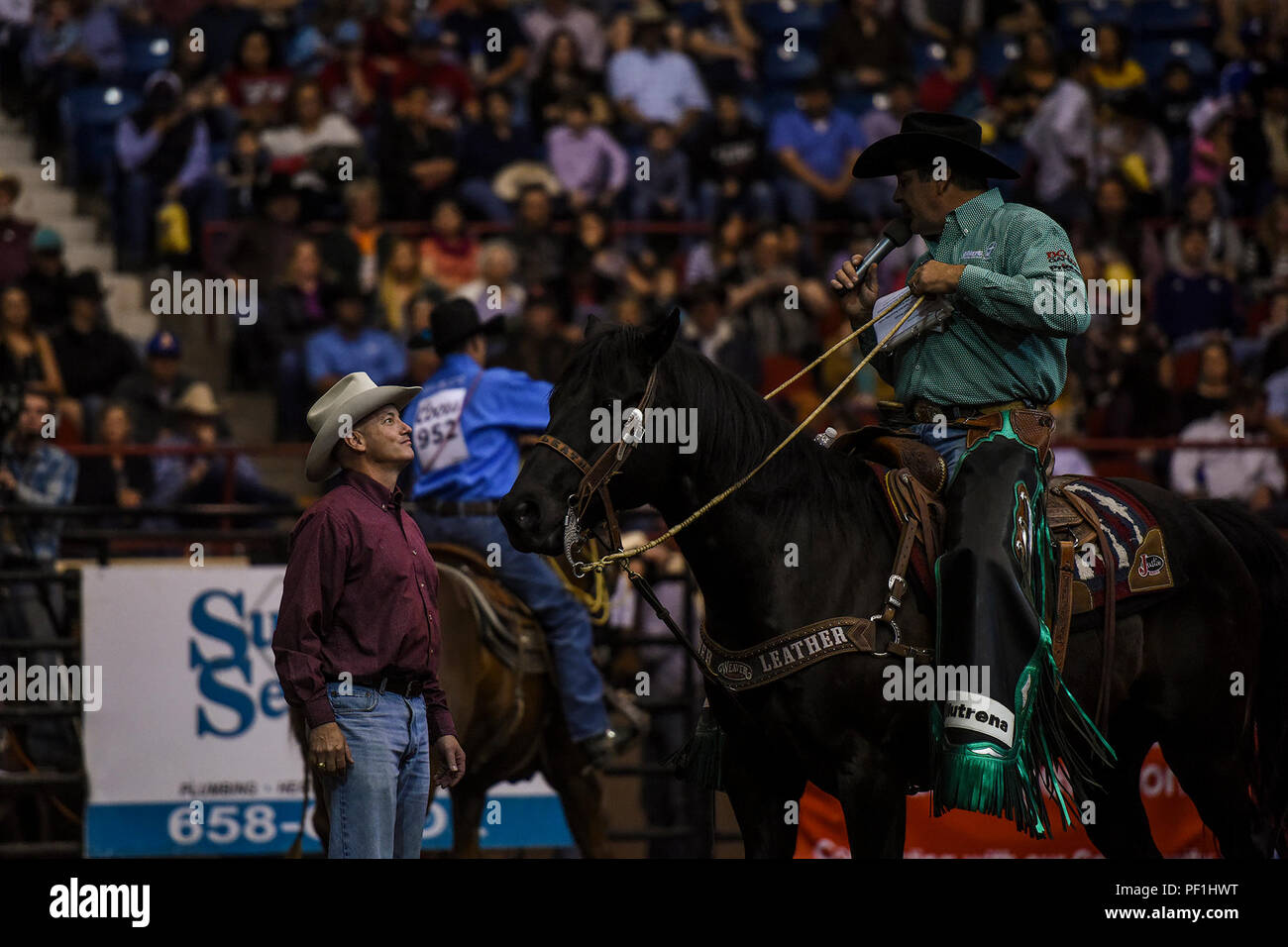 Boyd Polhamus, San Angelo Stock Show and Rodeo announcer, recognizes U ...