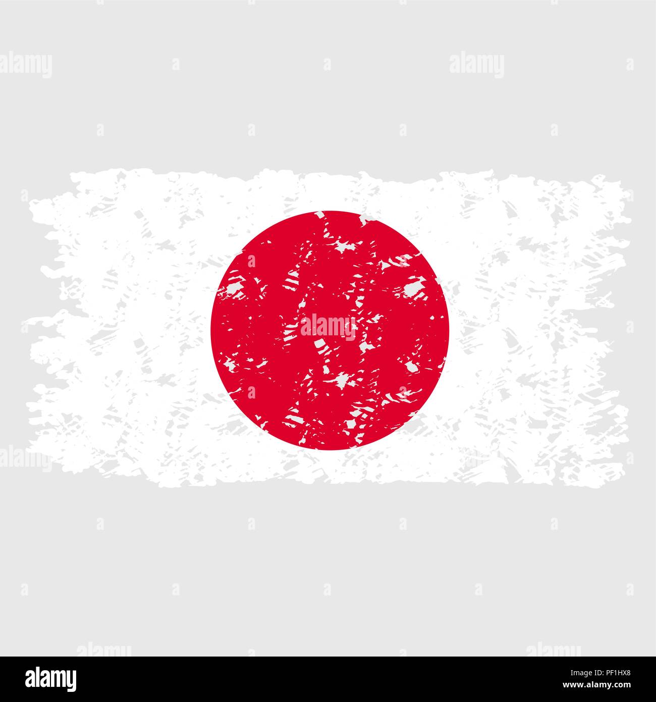 Japanese texture flag. Japan scratched, japanese brush watercolor ...