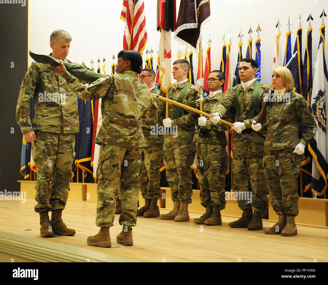 The interim WRMC Commanding Officer Col. Christopher Gruber and Command ...