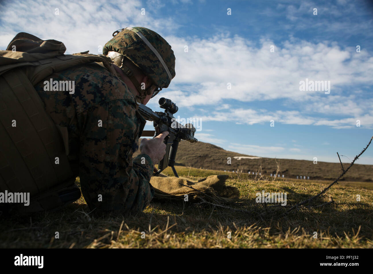 U.S. Marine Corps Gunnery Sgt. Donald G. Christie, a platoon sergeant ...