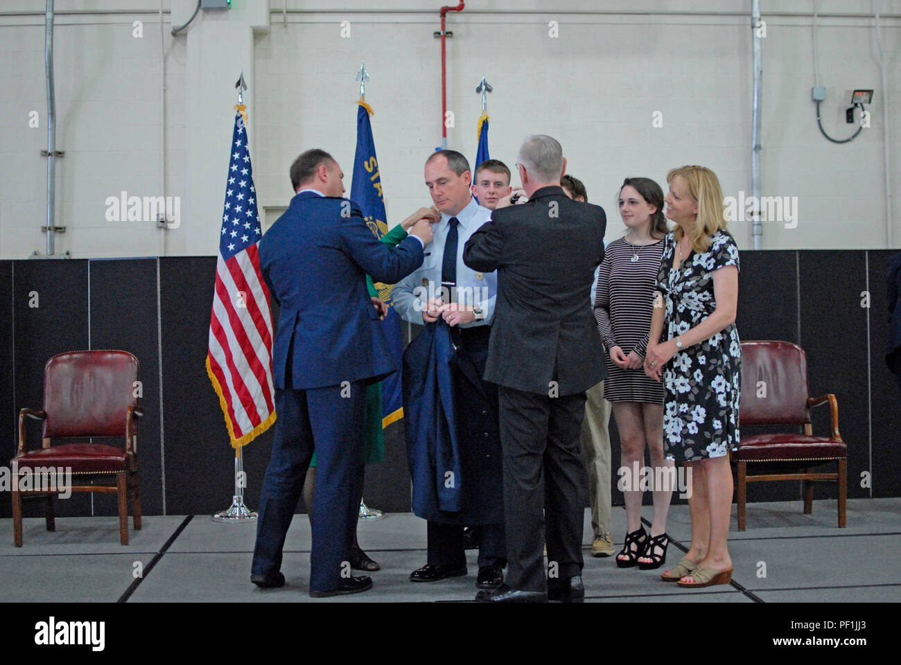 Maj. Gen. Michael Stencel, the Adjutant General (left), Oregon assists ...