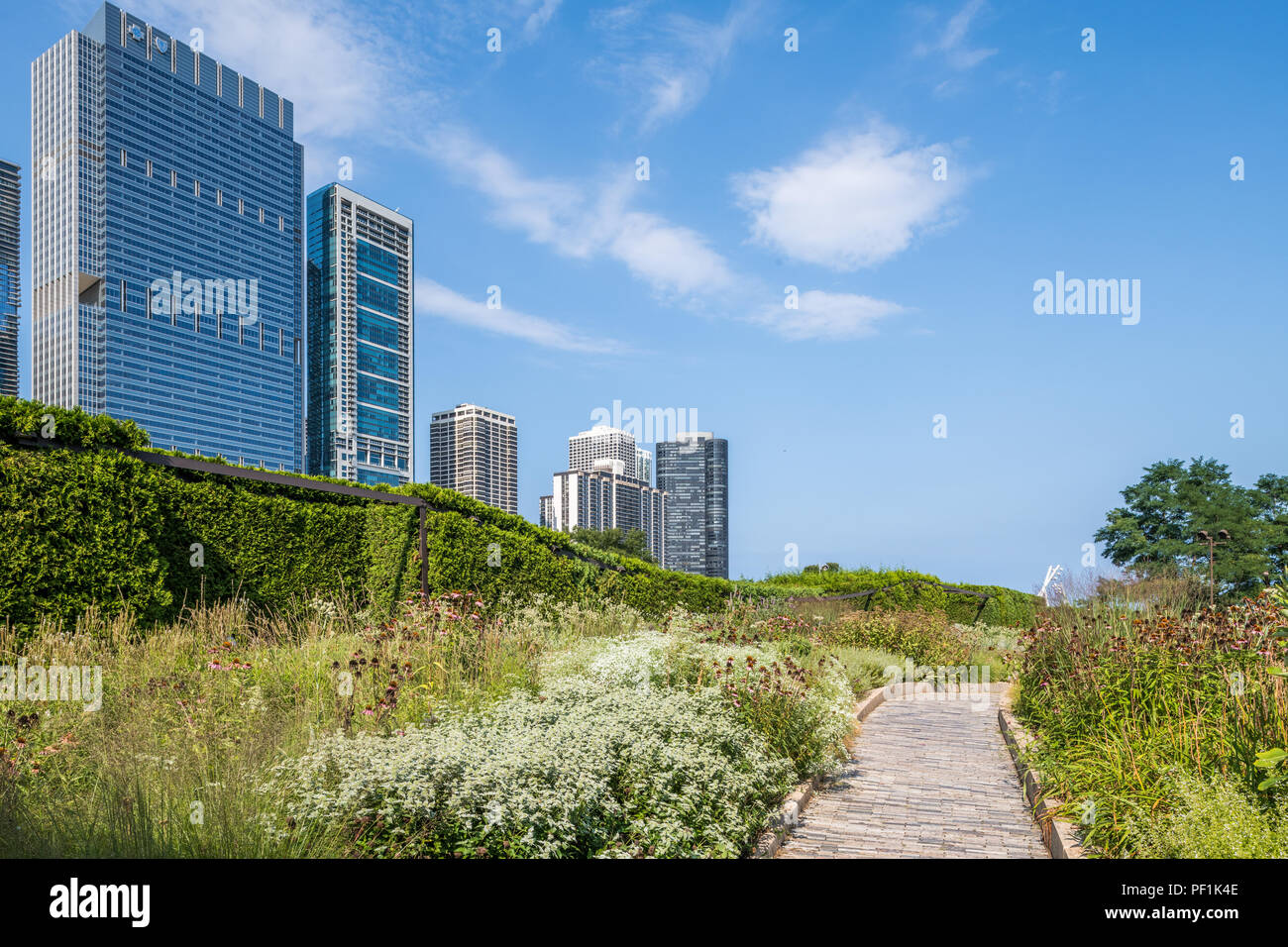 Lurie Garden in Millennium Park Stock Photo - Alamy