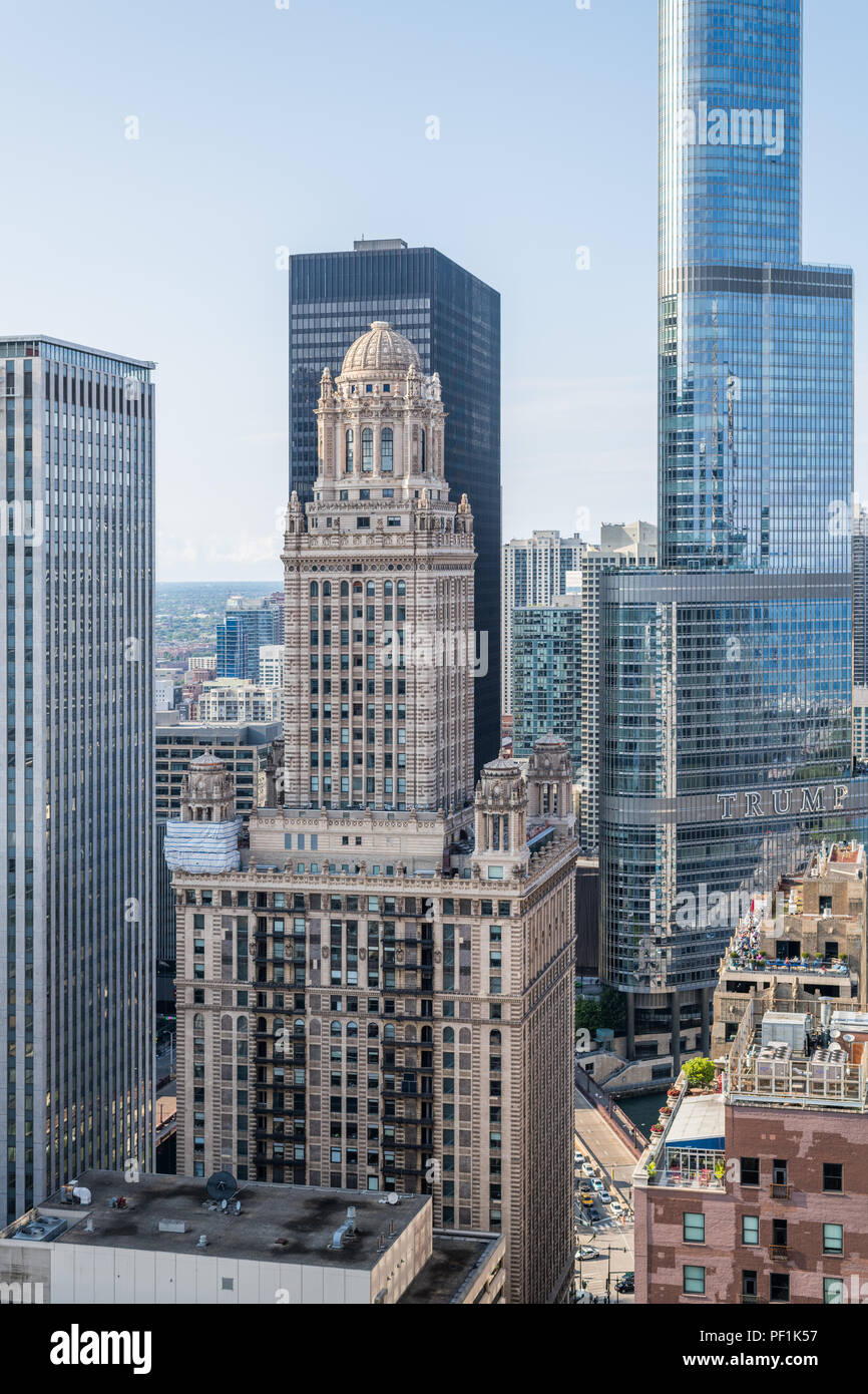 Aerial view trump tower chicago hi-res stock photography and images - Alamy