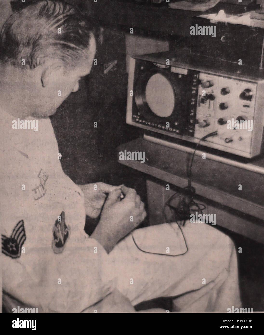 U.S. Air Force Staff Sgt. Samuel Williams calibrates the Sperry ...