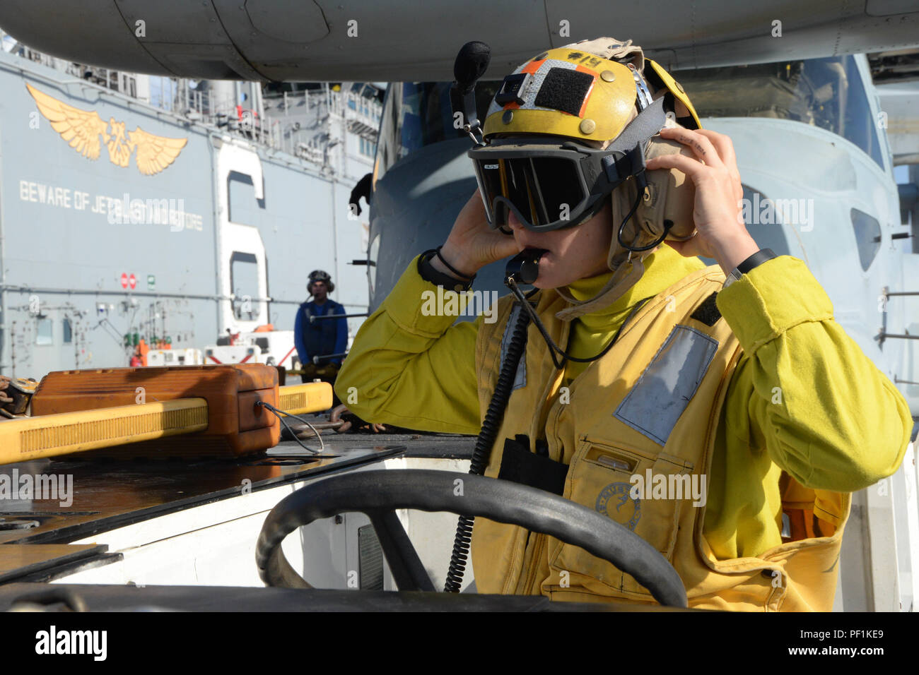PACIFIC OCEAN (August 29, 2016) Aviation Boatswain’s Mate Handling 2nd ...