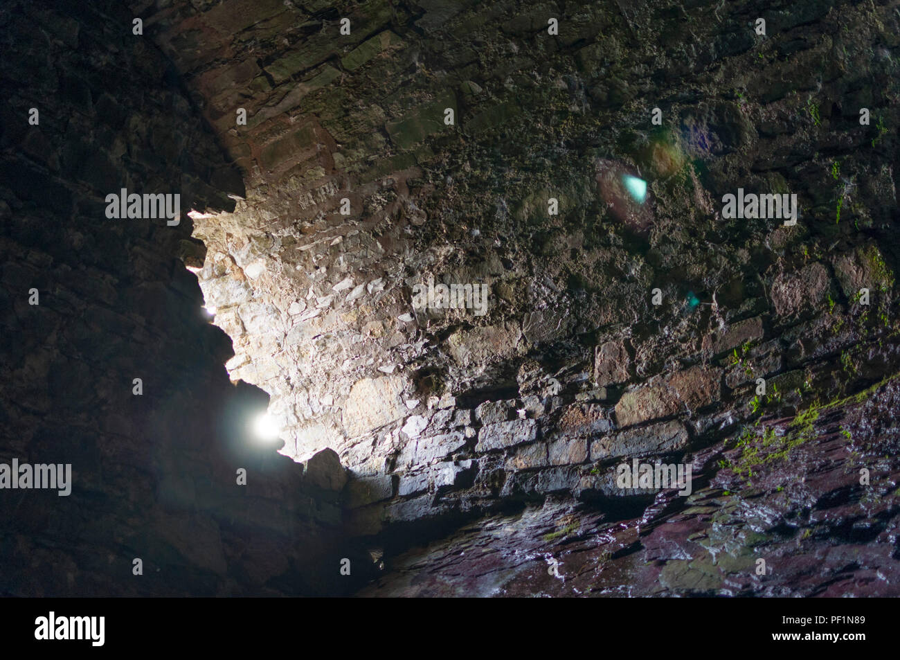 Stone lines cave Stock Photo - Alamy