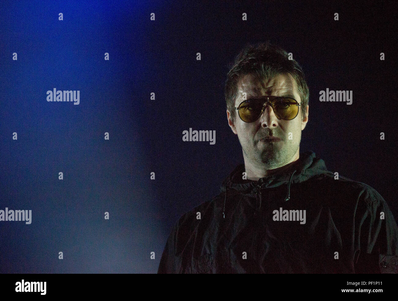 Liam Gallagher performing on the first day of Rize Festival at Hylands ...