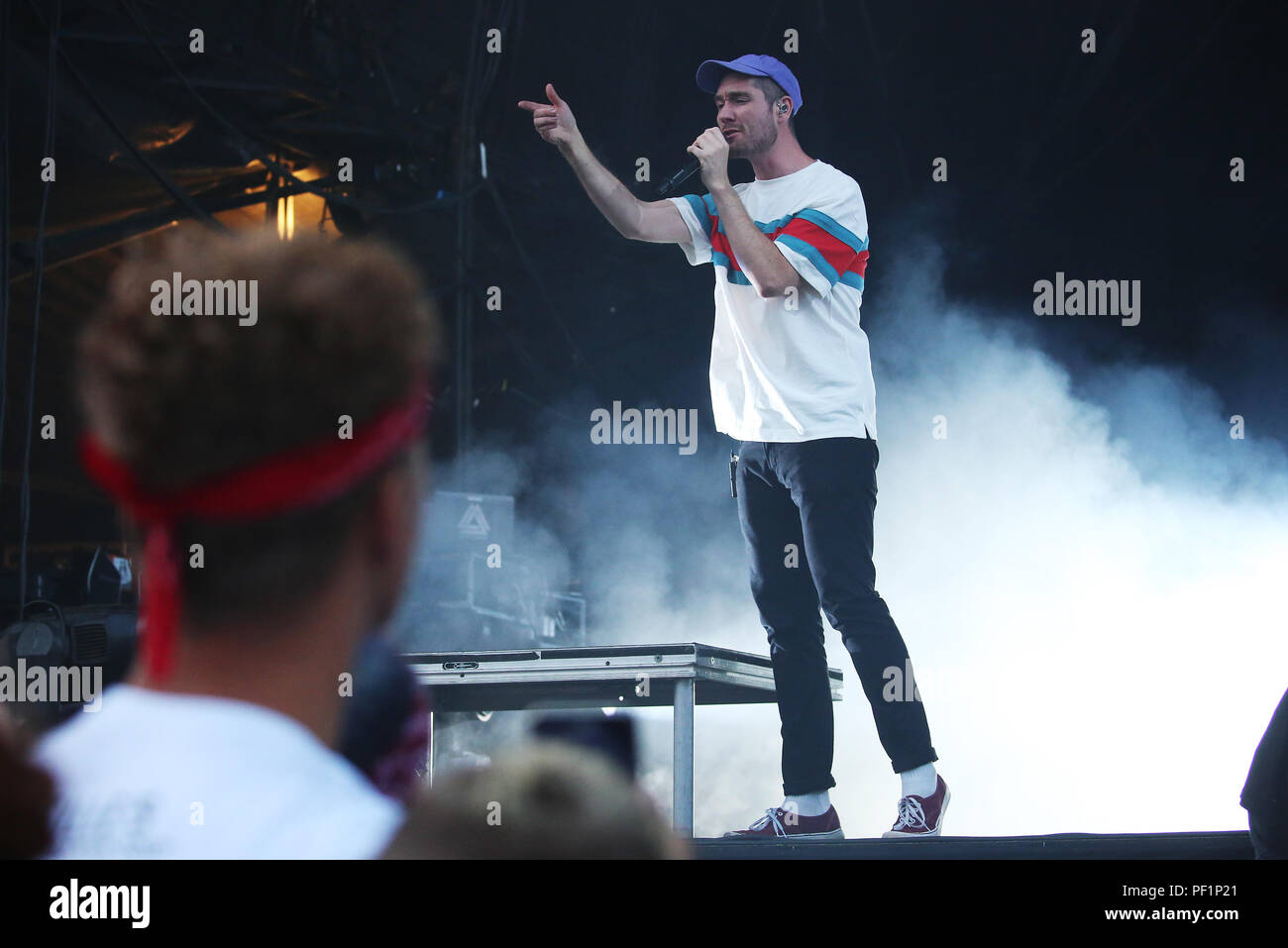 Dan Smith, lead singer from British indie pop ban Bastille, performing ...
