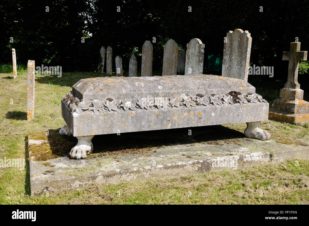 Altar tomb with legs in the churchyard of St Marys Church ...