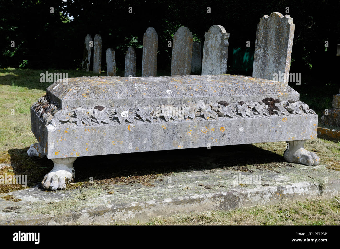 Altar tomb with legs in the churchyard of St Marys Church ...
