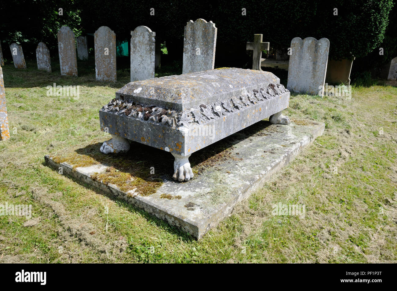 Altar tomb with legs in the churchyard of St Marys Church ...