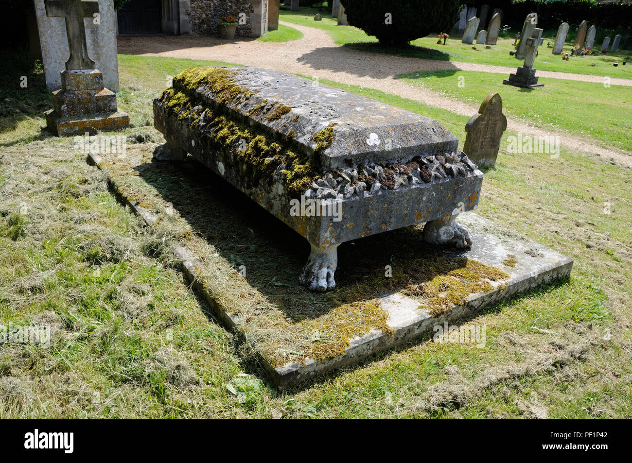 Altar tomb with legs in the churchyard of St Marys Church ...