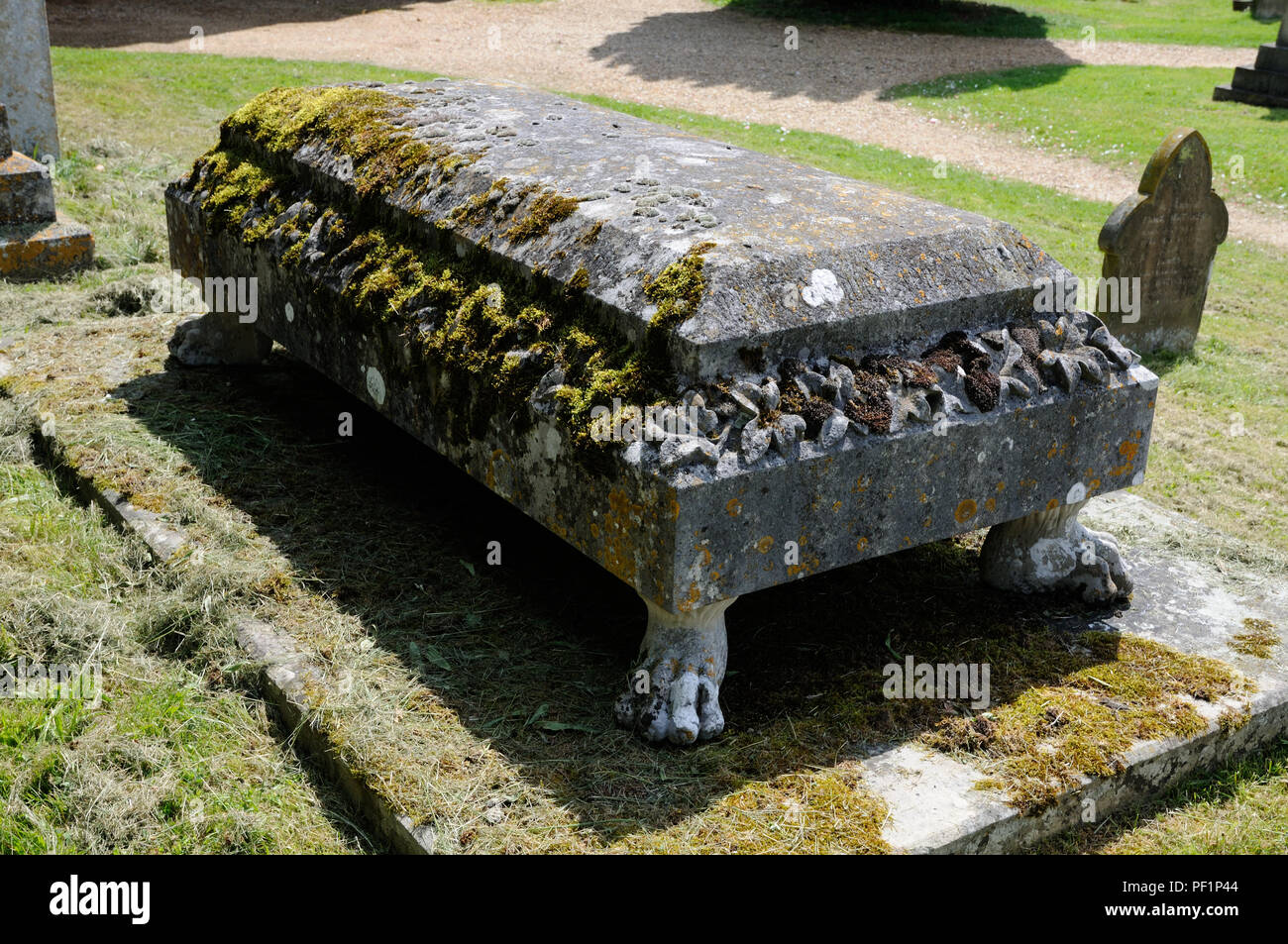 Altar tomb with legs in the churchyard of St Marys Church ...