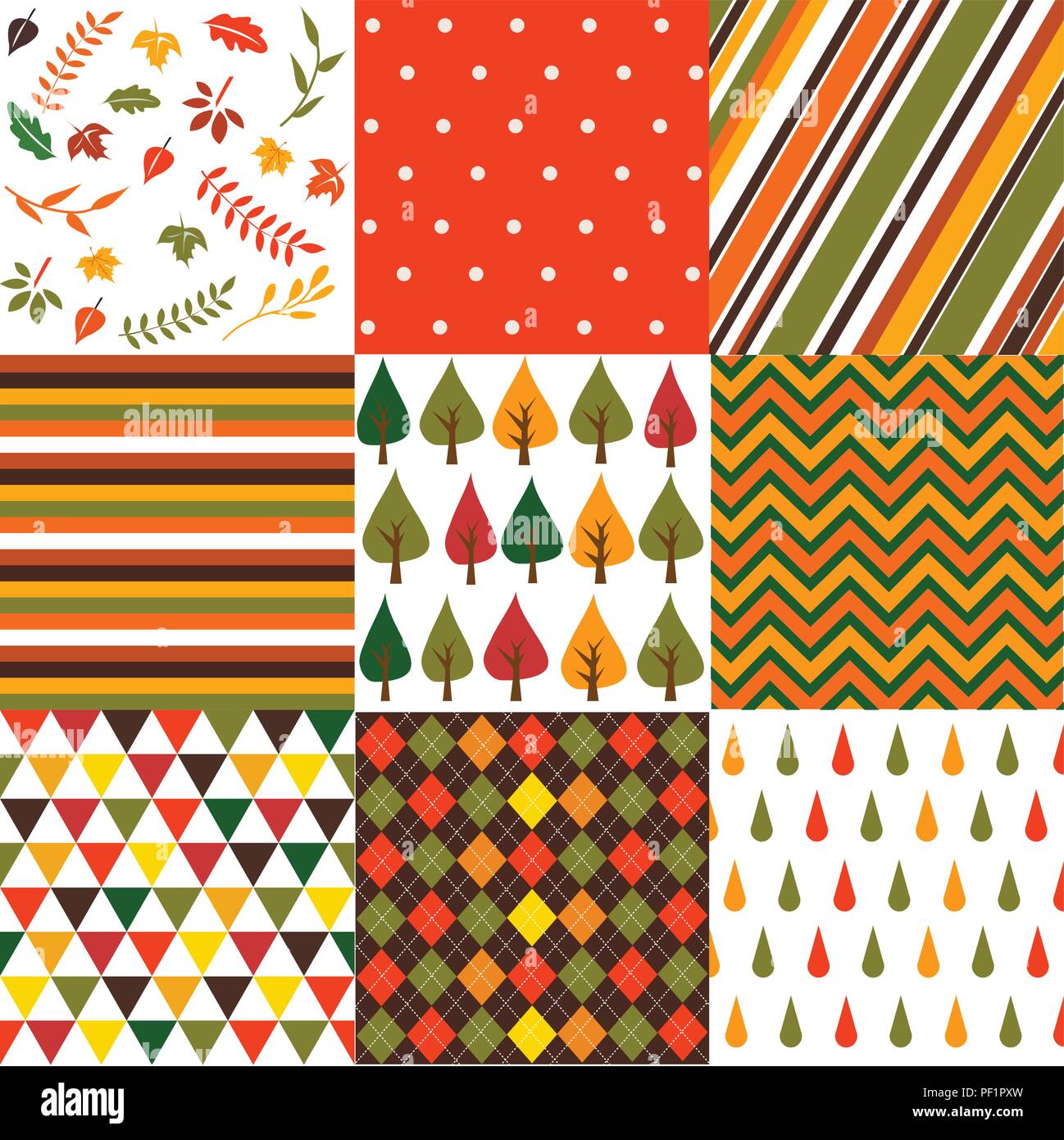 Autumn seamles backgrounds set Stock Vector Image & Art - Alamy