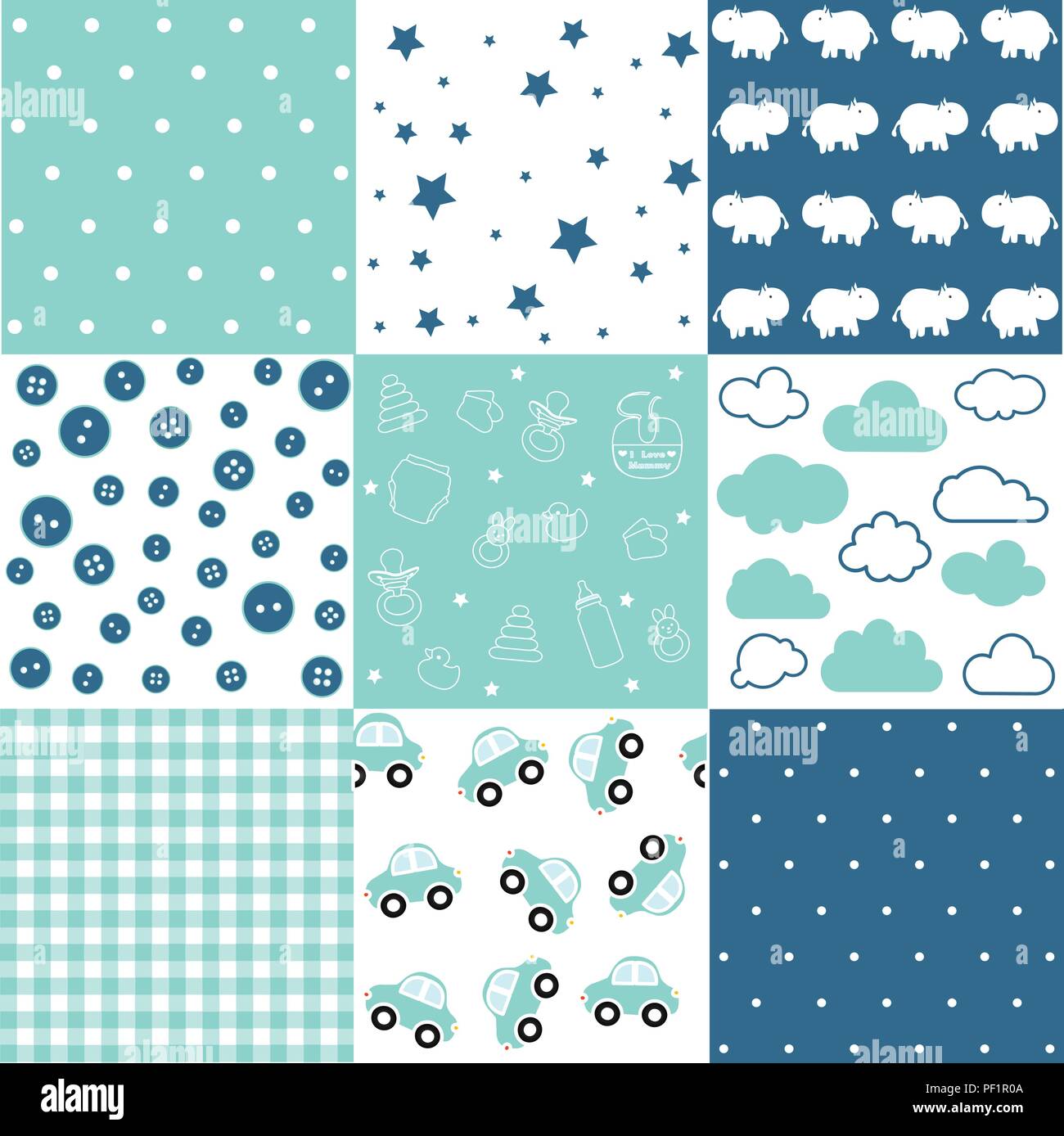 Set of baby boy seamless patterns Stock Vector Image & Art - Alamy
